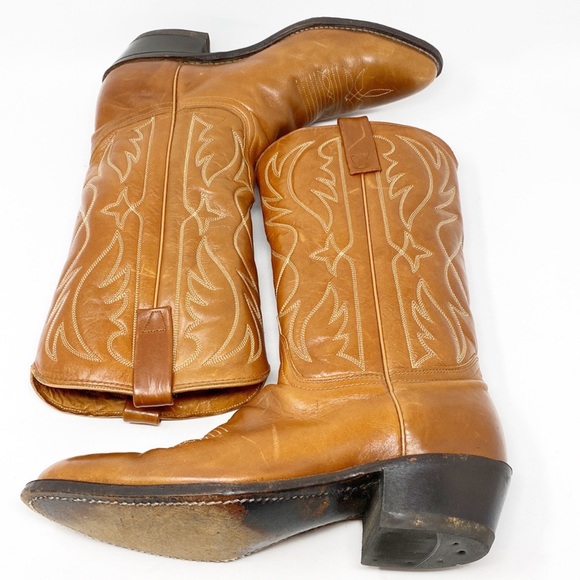 Sears | Shoes | Vintage Sears Roebuck Mens Tan Leather Cowboy Boots ...